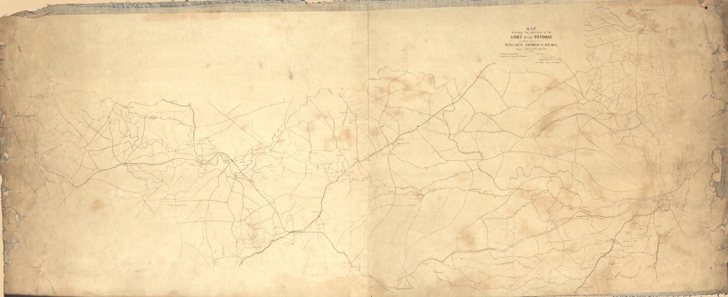 Map showing the operations of the Army of the Potomac under command of ...